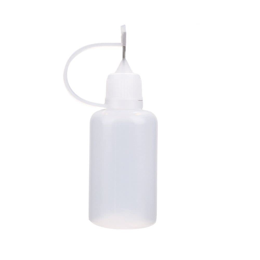 Plastic Squeeze Bottles, Refillable Dropper Bottles with Needle Tip Caps Portable Oil Bottles, Durable Liquid Applicator Bottles(30ml)