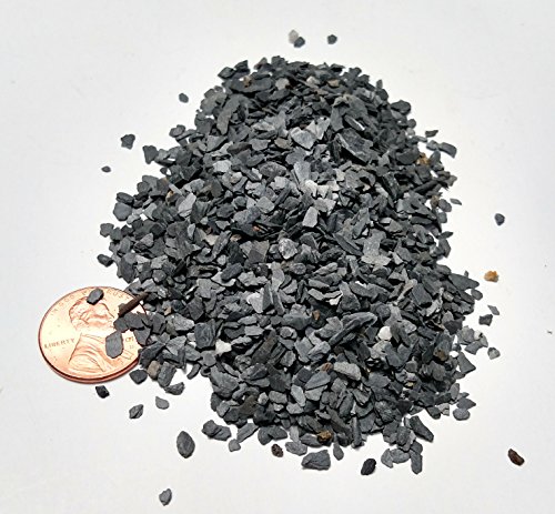 Natural Slate Stone - Less Than 1/8 inch Slate Gravel for Miniature or Fairy Garden, Aquarium, Model Railroad & Wargaming 8oz