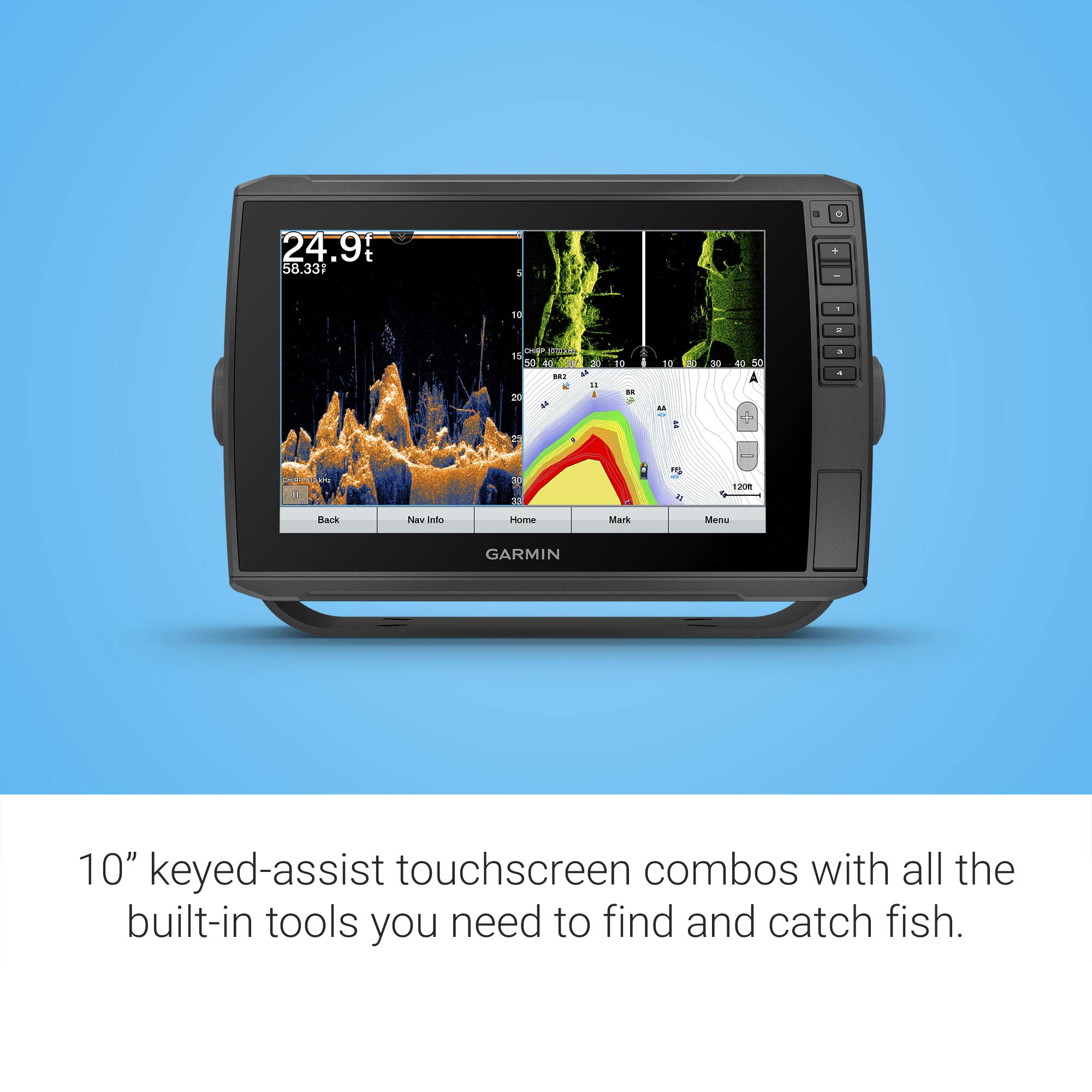 LiveScope™ Plus System with GLS 10™ and LVS34 Transducer, Target Separation, Sharp Sonar Images, Vivid Color, Clear Vision & ECHOMAP Ultra 106sv with GT56UHD-TM Transducer, 10"" Touchscreen Combo