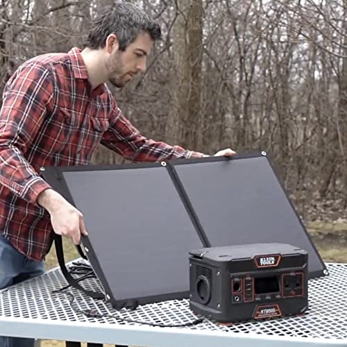 Klein Tools KTB500 Portable Power Station, 505Wh Lithium-Ion Power Station, 120V/500W Pure Sine Wave AC Power, Solar Panel Compatible