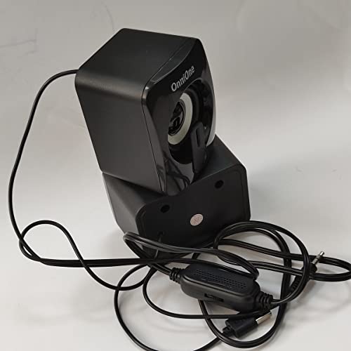 OnniOne audio speakers - Small Size - with Volume Control & 3.5 mm Aux Audio Plug to Connect to Laptop