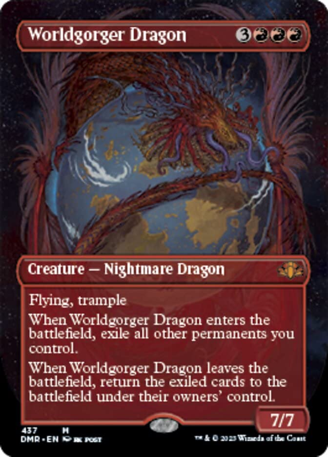 Magic: the Gathering - Worldgorger Dragon (437) - Borderless - Dominaria Remastered