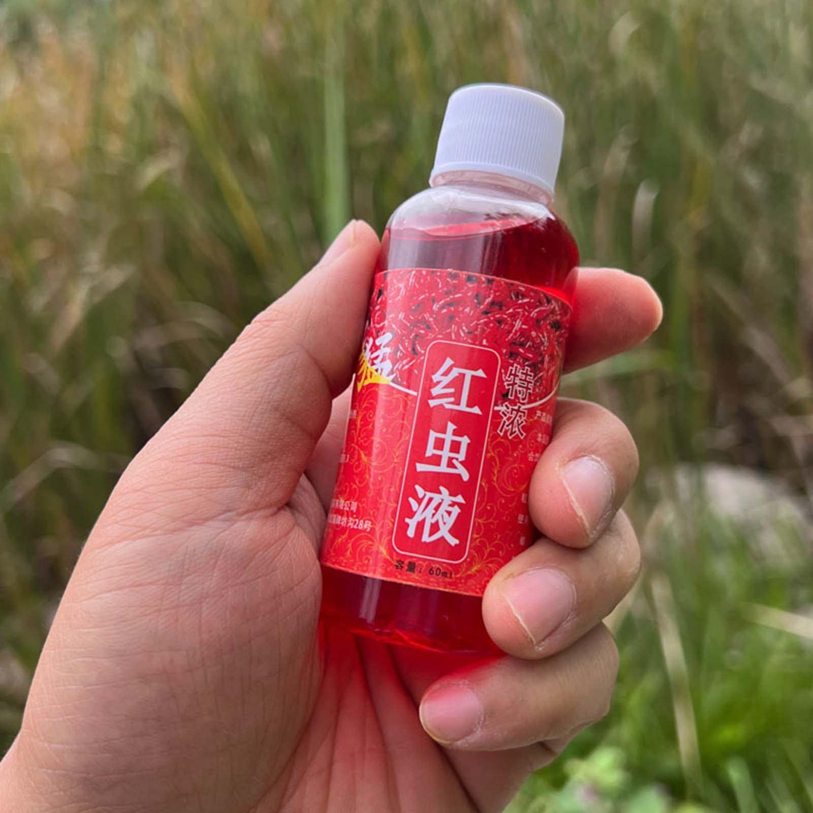 moluo Concentrated Red Worm Liquid, Fishing Lures Additive Bait Liquid, Fishing Lures Baits, Fish Bait Attractant Enhancer, Smell Lure Tackle Liquid for Trout Cod Carp Bass