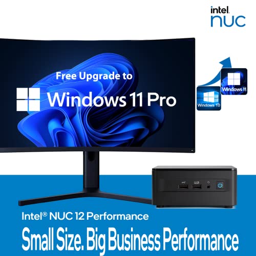 Intel NUC 12 NUC12WSHi7 Wall Street Canyon Mini Computer 12th Gen Core i7-1260P, 12 Cores(4P+8E), 16 Threads, 18MB Smart Cache, Iris Xe Graphics,16GB RAM, 1TB PCIe SSD, Win 10 Pro