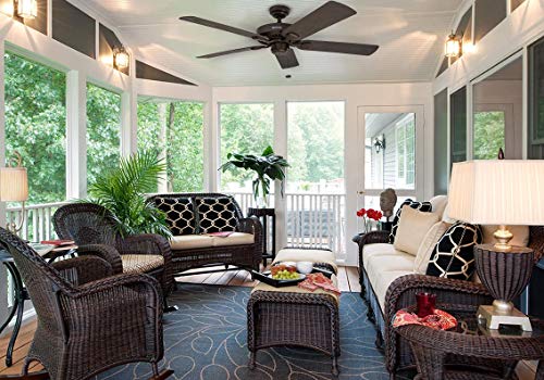 Honeywell Belmar 52-Inch Indoor/Outdoor Ceiling Fan, Five Damp Rated Fan Blades, Bronze (Renewed)