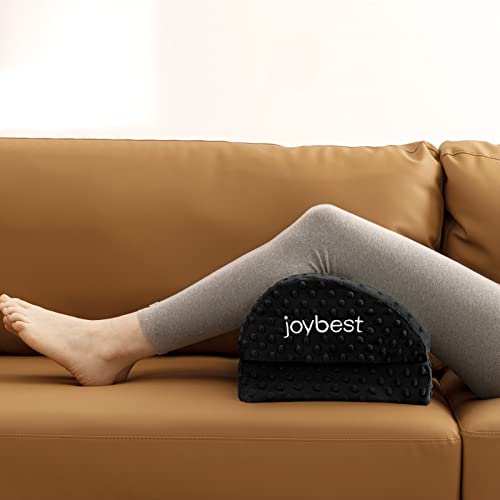 joybest Foot Rest Under Desk for Office Use, Adjustable Heights Memory Foam Foot Stool for Car, Home and Office, Footrest for Blood Circulation of Legs to Relieve Lumbar, Back, Knee Pain(Black)