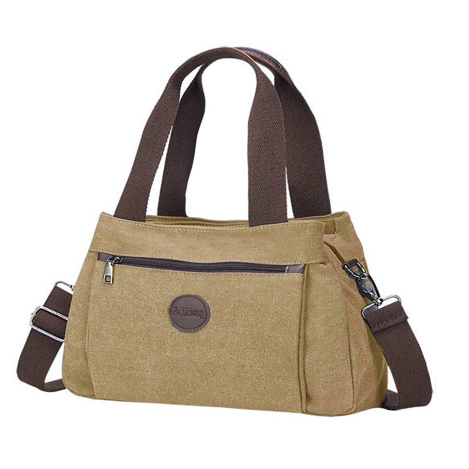 Lytosmoo Canvas Crossbody Shoulder Tote Purse Bag for Women Multi-pocket Casual Purse Messenger Work Bags