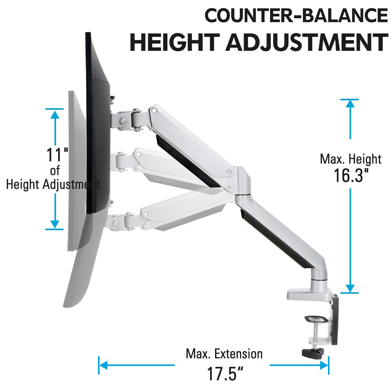 MOUNTUP Single Monitor Mount & Single Computer Monitor Stand Desk Mount Bundle