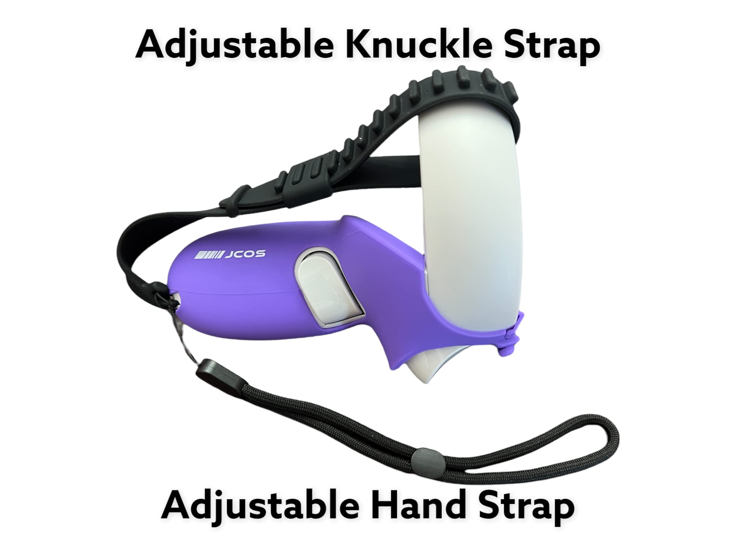 JCOS 4-in-1 Silicone Accessories for Oculus Quest 2 | Shell Front Silicone Face Cover Protector, Skin Grip Cover, Adjustable Knuckle Straps, Soft Silicone Facial Interface Cover (Purple) JCOS1