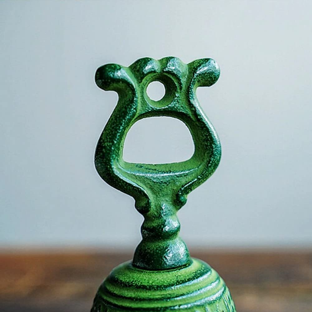 Meditation Hand Bell-Japanese Traditional Iron Casting Process, Hand-crafted in small batches,5.51" Buddhist Temple Bell Design Dharma Object,Awakening Bell for Zen,Prayer, Reiki,Clarity,Focus,Healing