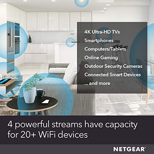 NETGEAR WiFi 6 Mesh Range Extender (EAX20) - Add up to 1,500 sq. ft. and 20+ devices with AX1800 Dual-Band Wireless Signal Booster & Repeater (up to 1.8Gbps speed), plus Smart Roaming