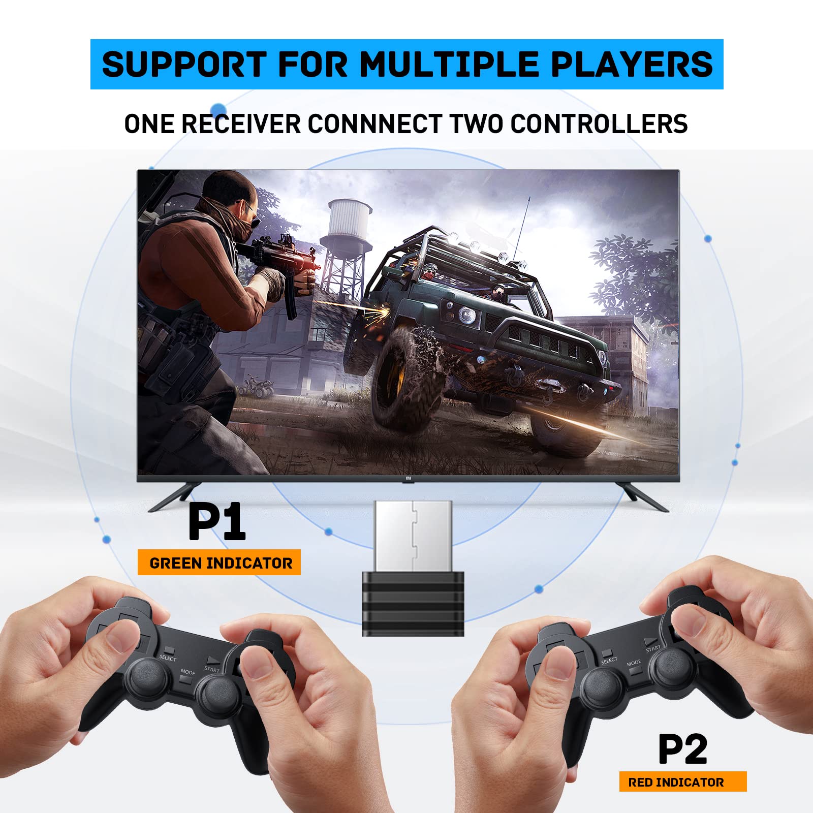 Kinhank Super Console X Cube Retro Game Console with 95000+ Classic Games,TV & Game System in 1,Video Game Console Compatible with 50+ Emulators, 2 Wireless Game Controllers Included(128G)