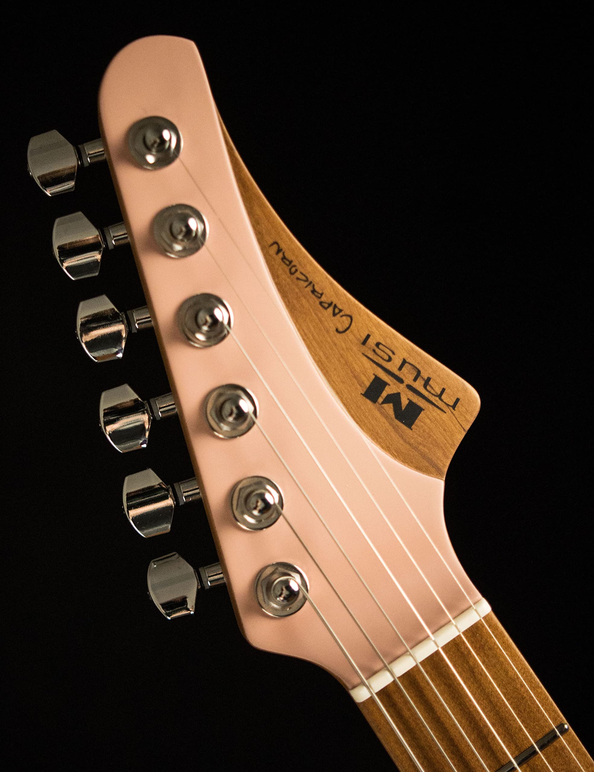 M MUSI Capricorn Electric Guitar with 6 String Maple Fingerboard Solid Body Electric Guitar for Pro Players, 22 Frets, Stainless Steel Frets, Single Single and Double Pickups