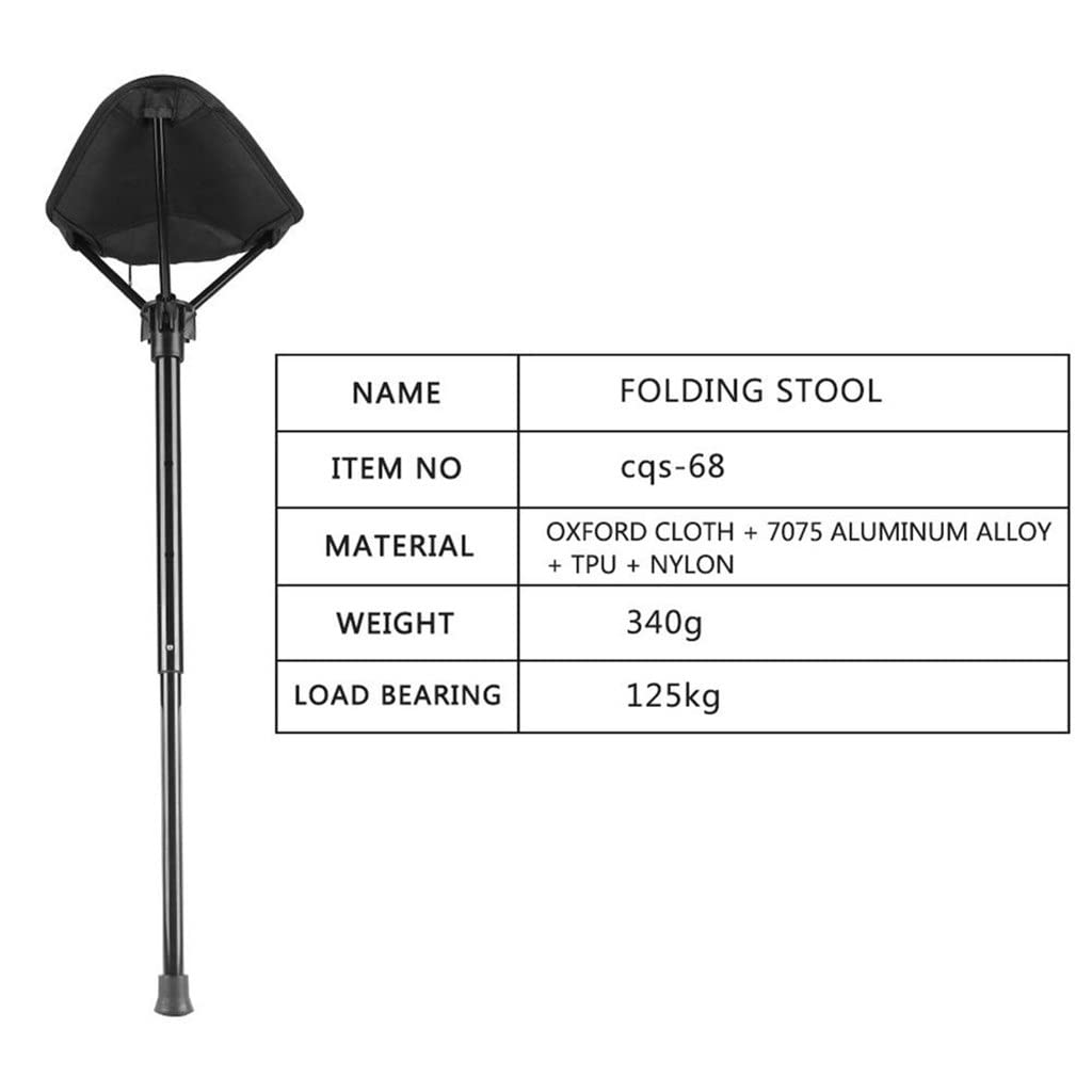 LMMDDP Seat Stick Adjustable Seat Folding Stool Folding Stick Chair Portable Queuing Artifact Carry-on Seat Fishing Telescopic