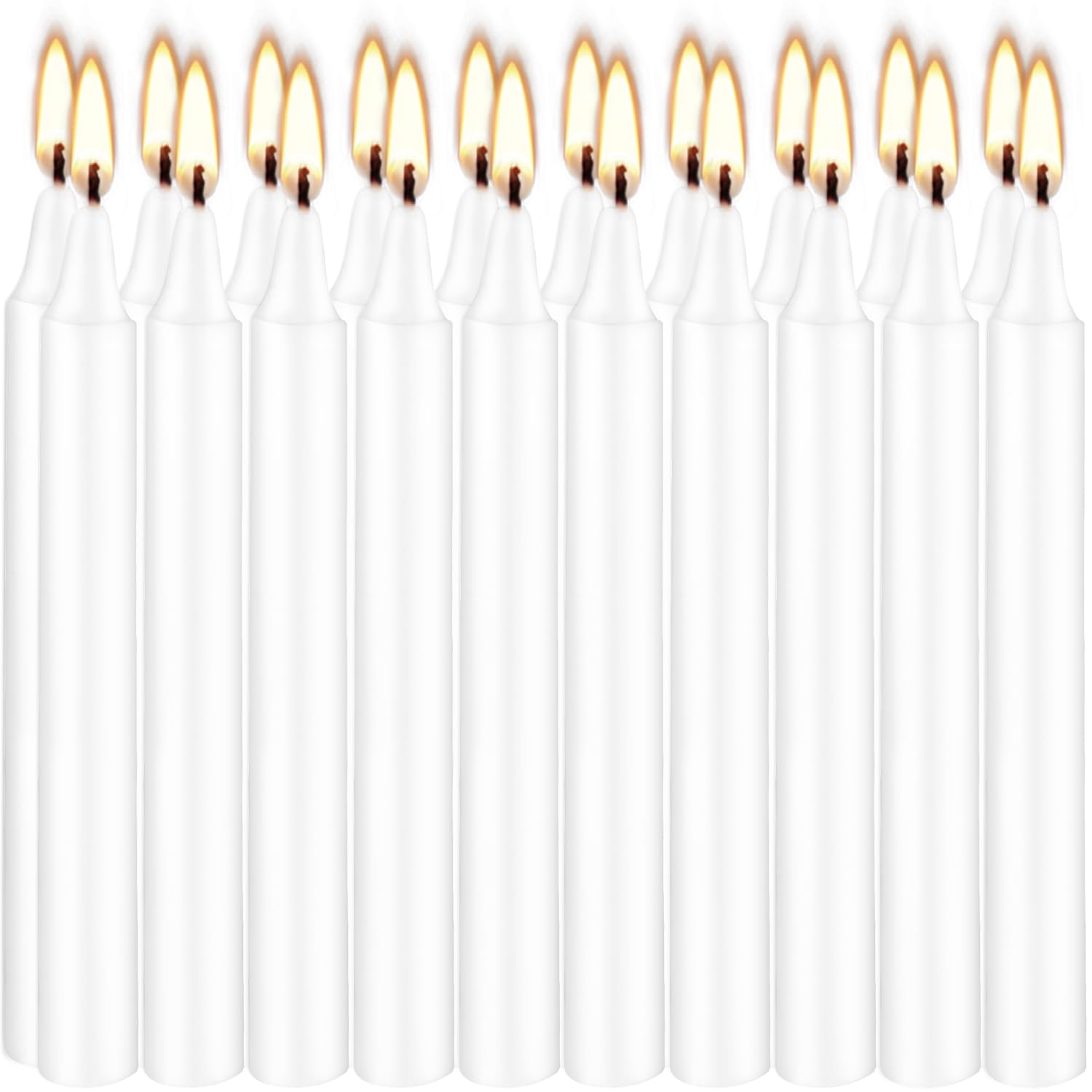 Set of 20 White Spell & Chime β Premium Mini Taper Candles for Rituals, Prayer, Birthdays, Meditation, Altar - 4 Inch Tall, Unscented (White)β¦
