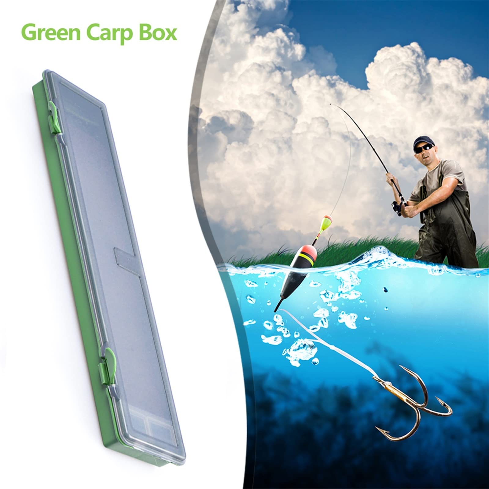 MEFESE 34.5cm Carp Fishing Rig Tackle Box PE Fishing Rig Storage Boxes Case Fishing Line Hook Equipment Container Accessories