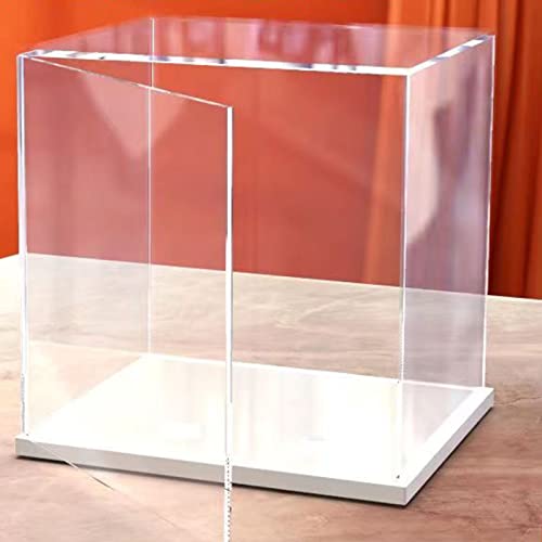 Openable Clear Acrylic Display Case Box ,Versatile Collectibles Display Dustproof Showcase with Thickening Base,for Display Action Figures Home Storage Organizing Toys (6x4x4 inch/15x10x10cm)