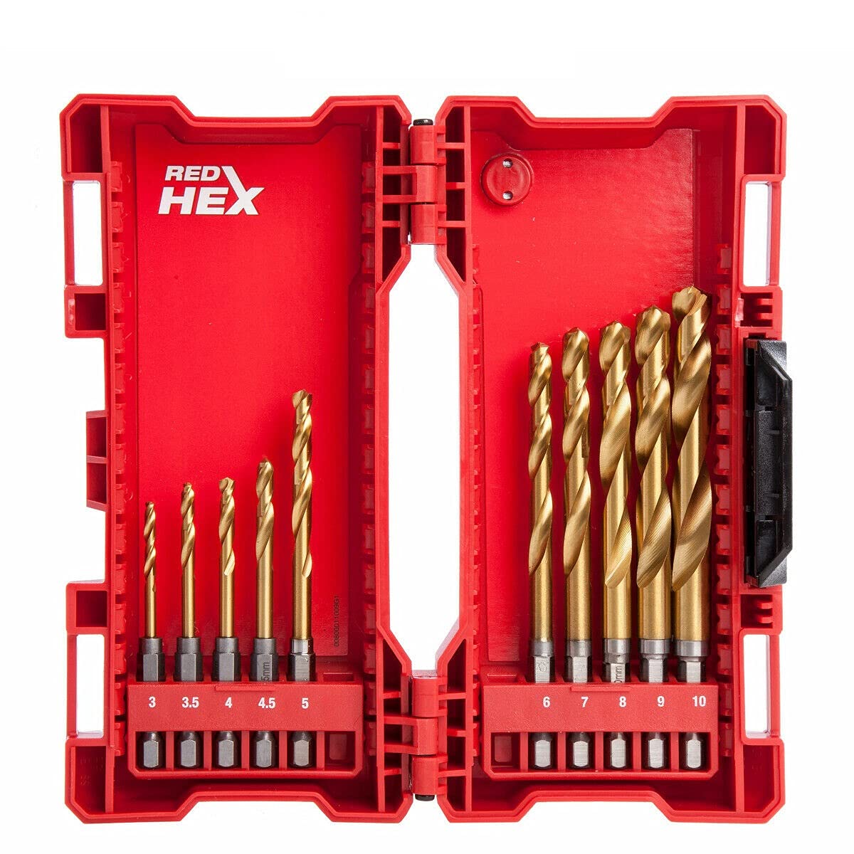 Milwaukee Metal Drill Bit Set 48894759 56 g Red Hex titanium Shockwave, 1 W, 0 V