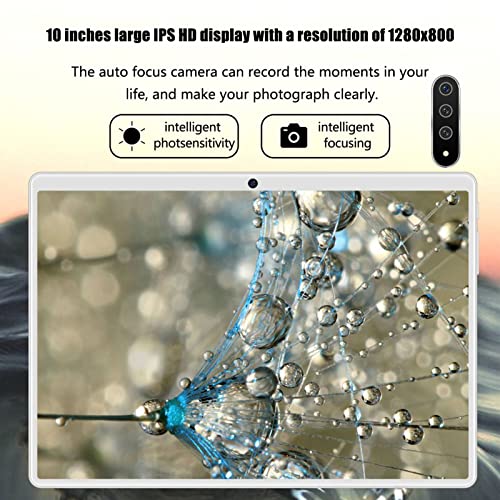 Pomya 10 Inch Tablet, 1280x800 IPS Display PC Tablet, 3GB RAM 32GB ROM Octa Core CPU Tablet for 10, 3 Card Slots 5G WiFi HD Tablet for Video Chat, Game, Movie