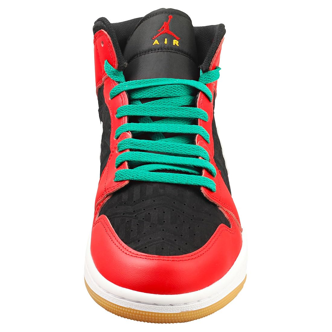 Jordan Mens Air 1 Mid DQ8417 006 Christmas 2022 - Size 9 Black/Fire Red-white-malachite