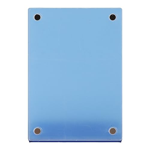 Jiawu Slanted Back Photo Frame, Self Standing Photo Frame Acrylic Multi Purpose Simple Operation for Office for Celebrity Mini Cards (Blue)