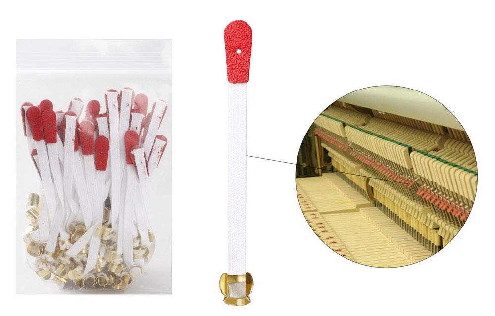 Jiayouy 50pcs Piano Spring Clip Bridle Straps for Piano Replacement Repair Parts Length 7.5cm
