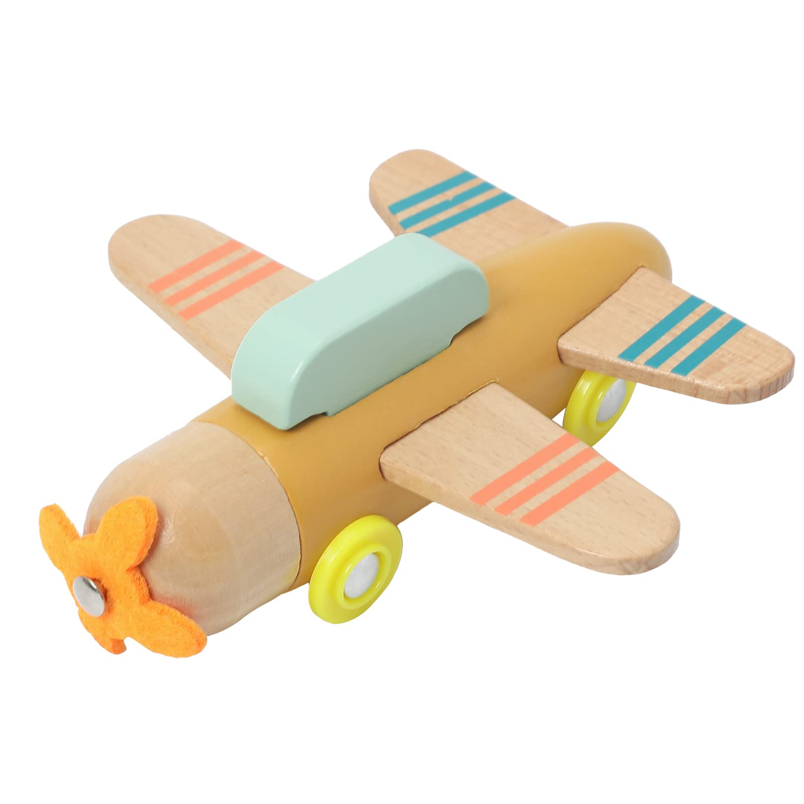 JETMĀ·HH Wooden Airplane Toys - Wooden Airplane Play Set - Air Transport Toy-Montessori Fine Motor Skills Toys for 3+ Year Old Open Ended Play for Toddler, Babies, Boys and Girls