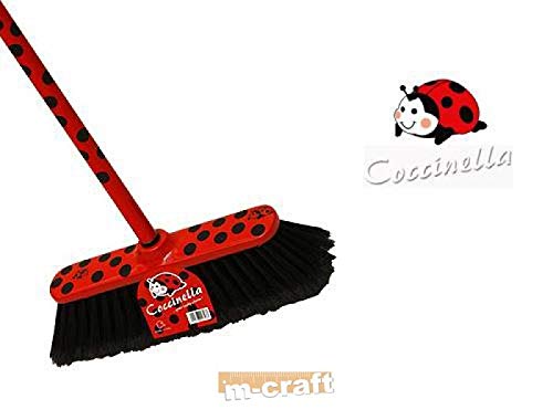 Italian Brooms from Italy- Coccinella Red and Black- Ladybug
