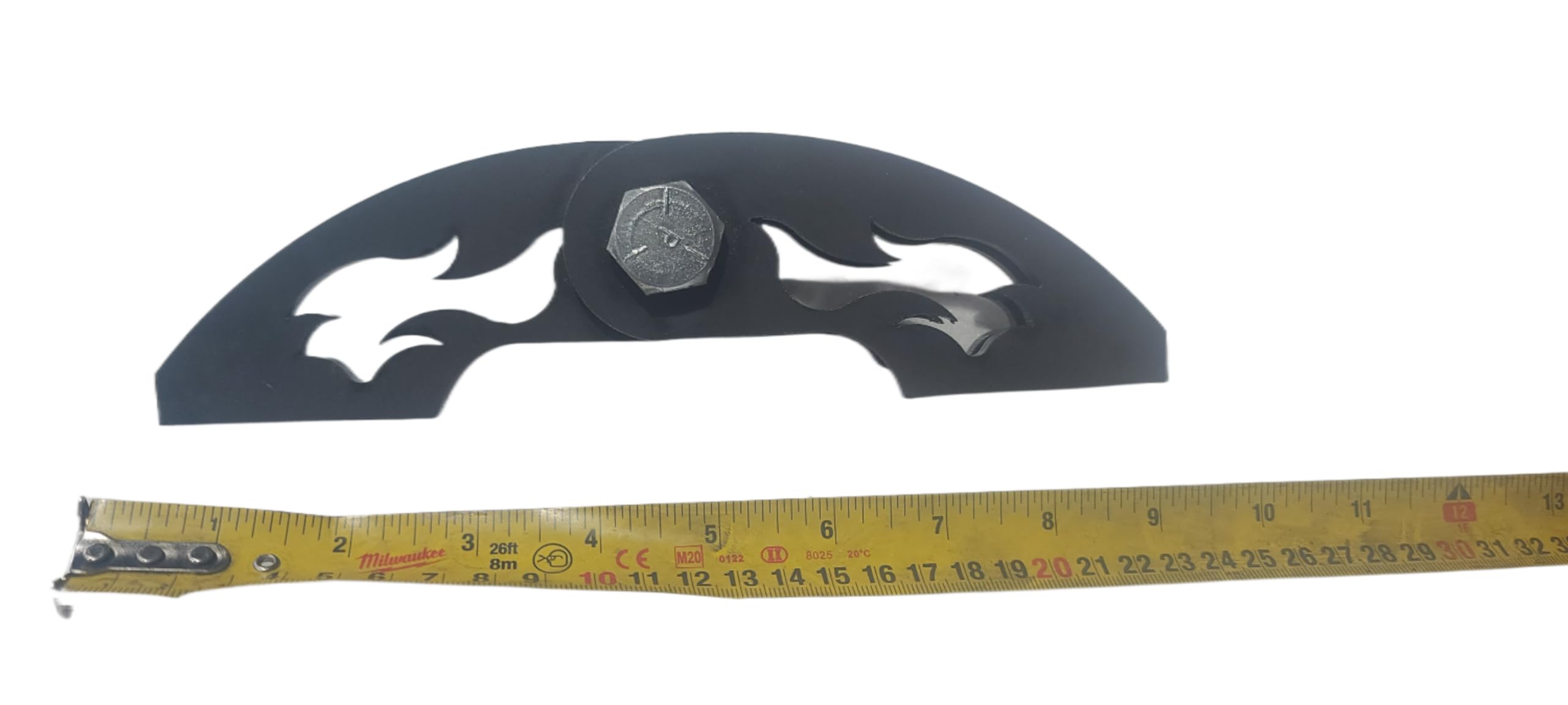 Heavy Duty Weld On Barrel Hinges for DIY BBQ Smoker and Pit - Metal Box Hinges, Weldable Smoker Hinges, and Weld On BBQ Hinges 3 pieces set with bolt and lock nut , flame design laser cut