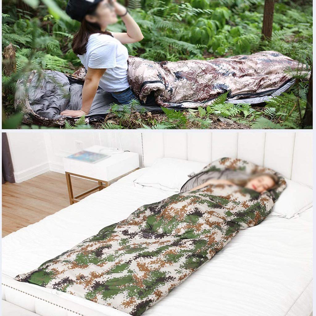 LMMDDP Sleeping Bag Indoor and Outdoor Use,Compact for Camping, Hiking, Backpacking, Traveling,Teens and Adults,Waterproof Camo Warm Sleeping Bag (Color : E)