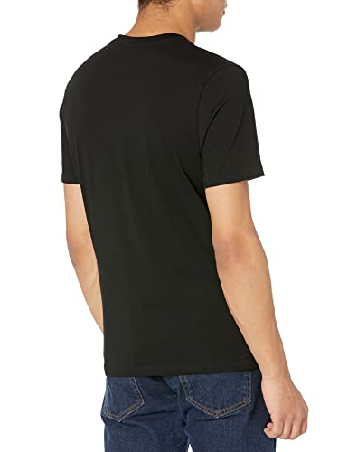 HUGO Boss Mens Crew Neck Pattern Box Jersey T-Shirt T Shirt, Black Ink, X-Large US