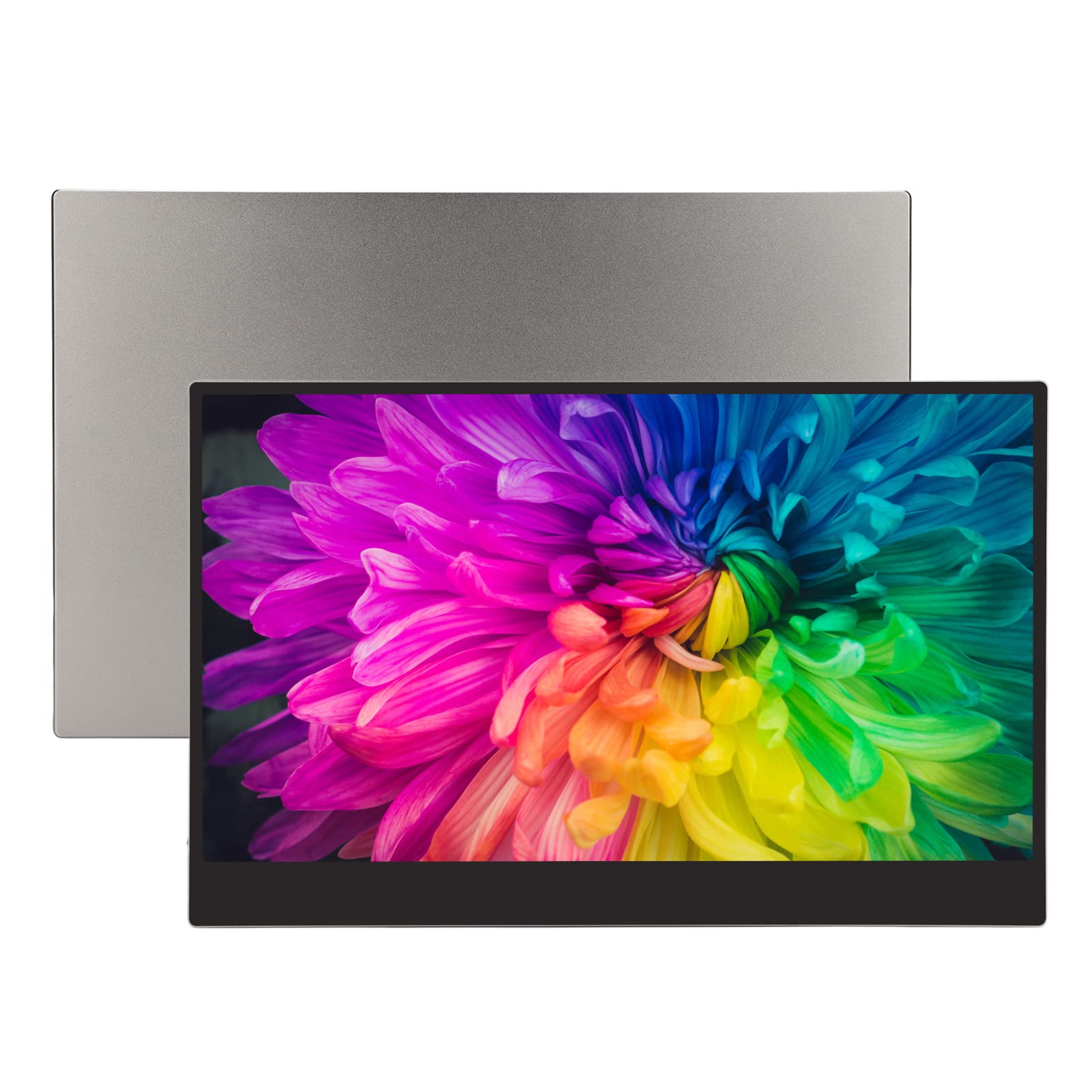 Portable 4K Display 15.6 Inch Portable Monitor Wide Stand Wireless Screen Projection with Ultranarrow Frame for Entertainment (US Plug)