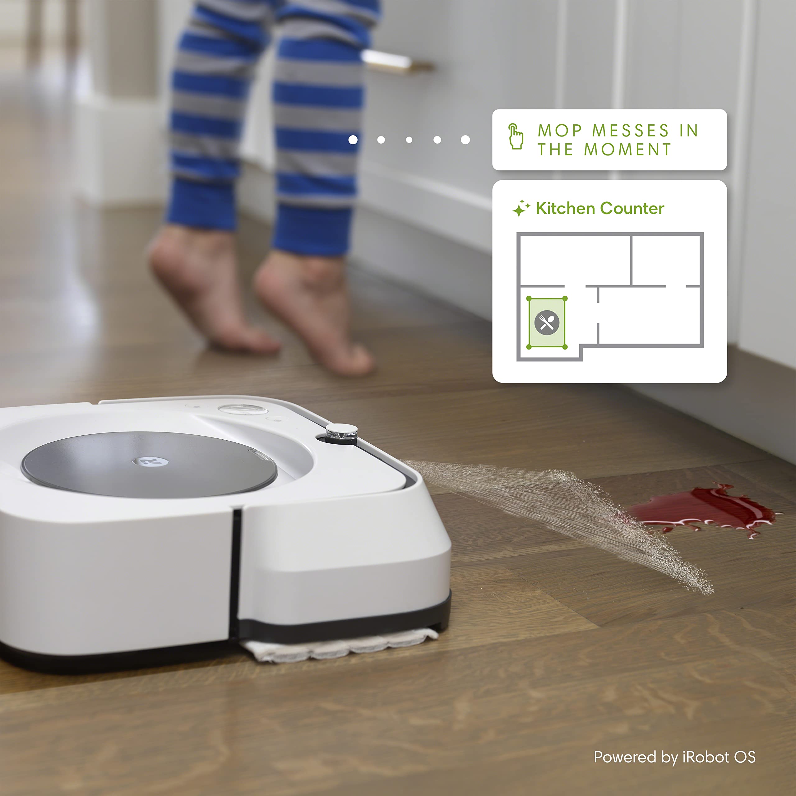 iRobot Braava Jet M6 (6110) Ultimate Robot Mop- Wi-Fi Connected, Precision Jet Spray, Smart Mapping, Works with Alexa, Ideal for Multiple Rooms, Recharges and Resumes (Renewed)