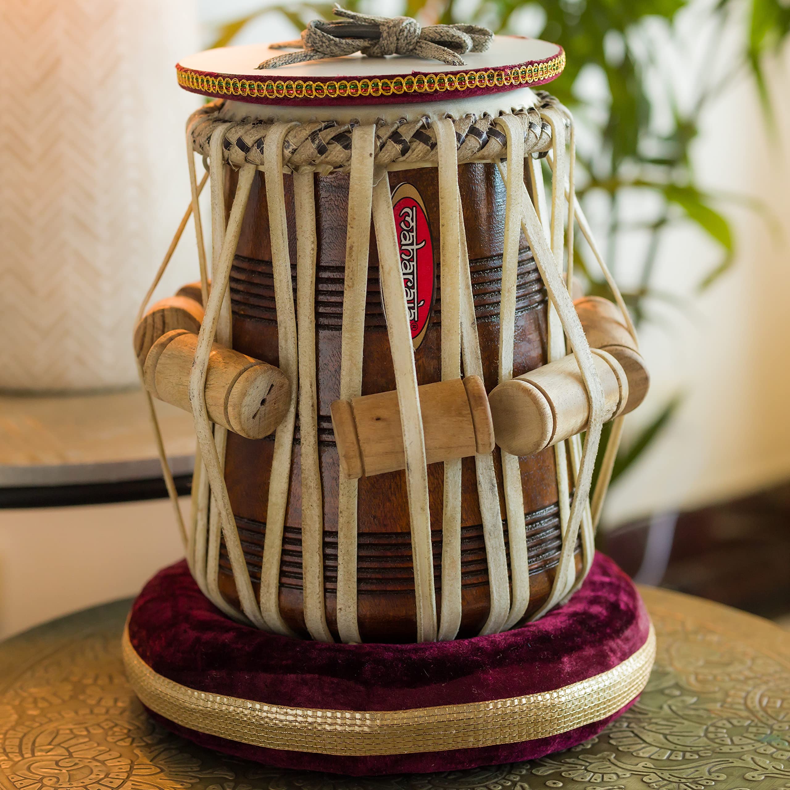 Maharaja Musicals Dayan Tabla, Sheesham Wood, With Gajra, Concert Quality, Tuneable To C Sharp (DY-2)