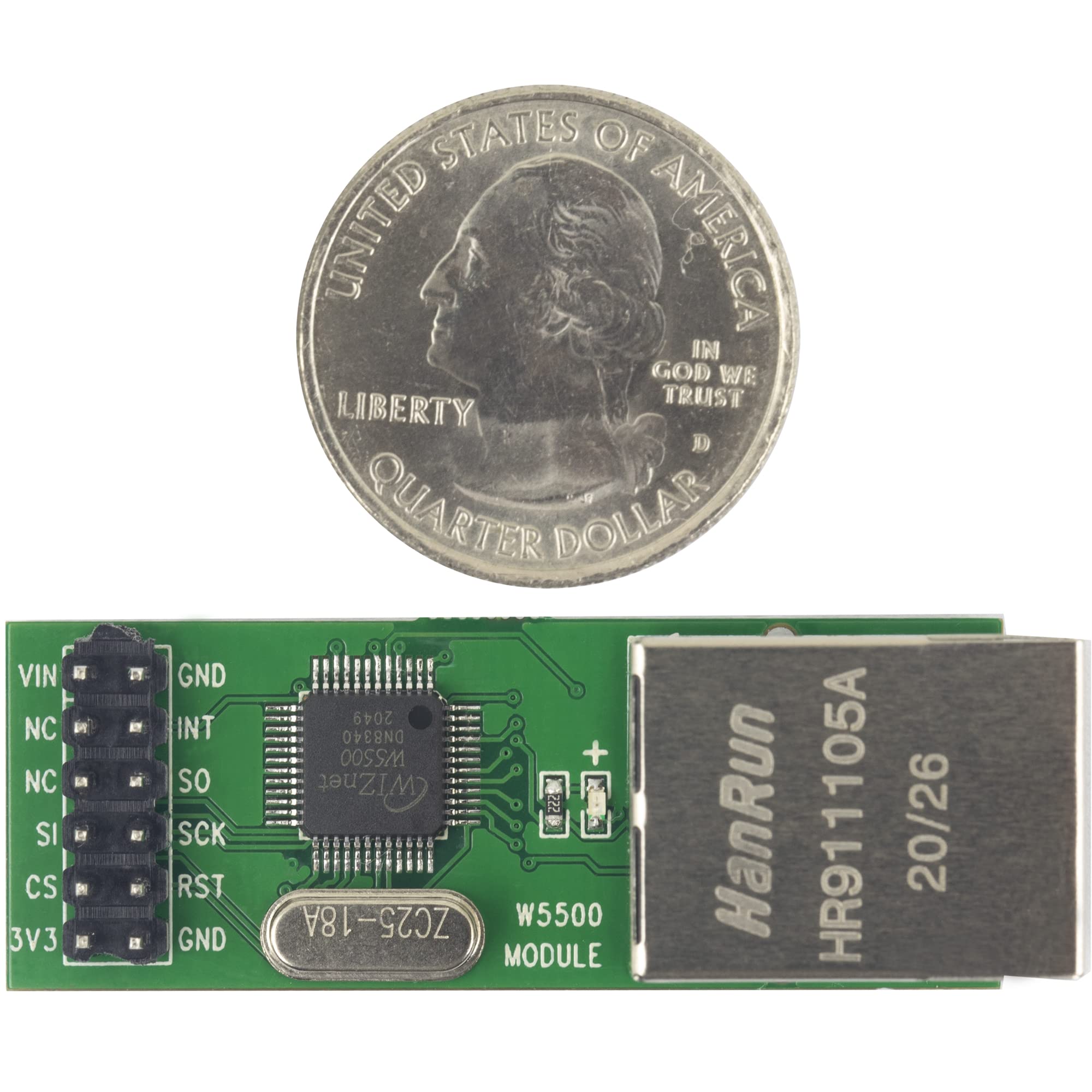 naughtystarts W5500 Ethernet Network Module 3.3V 5V Full Hardware TCP/IP Protocol 51 / STM32 Microcontroller Program SPI Interface for Arduino (1pcs)