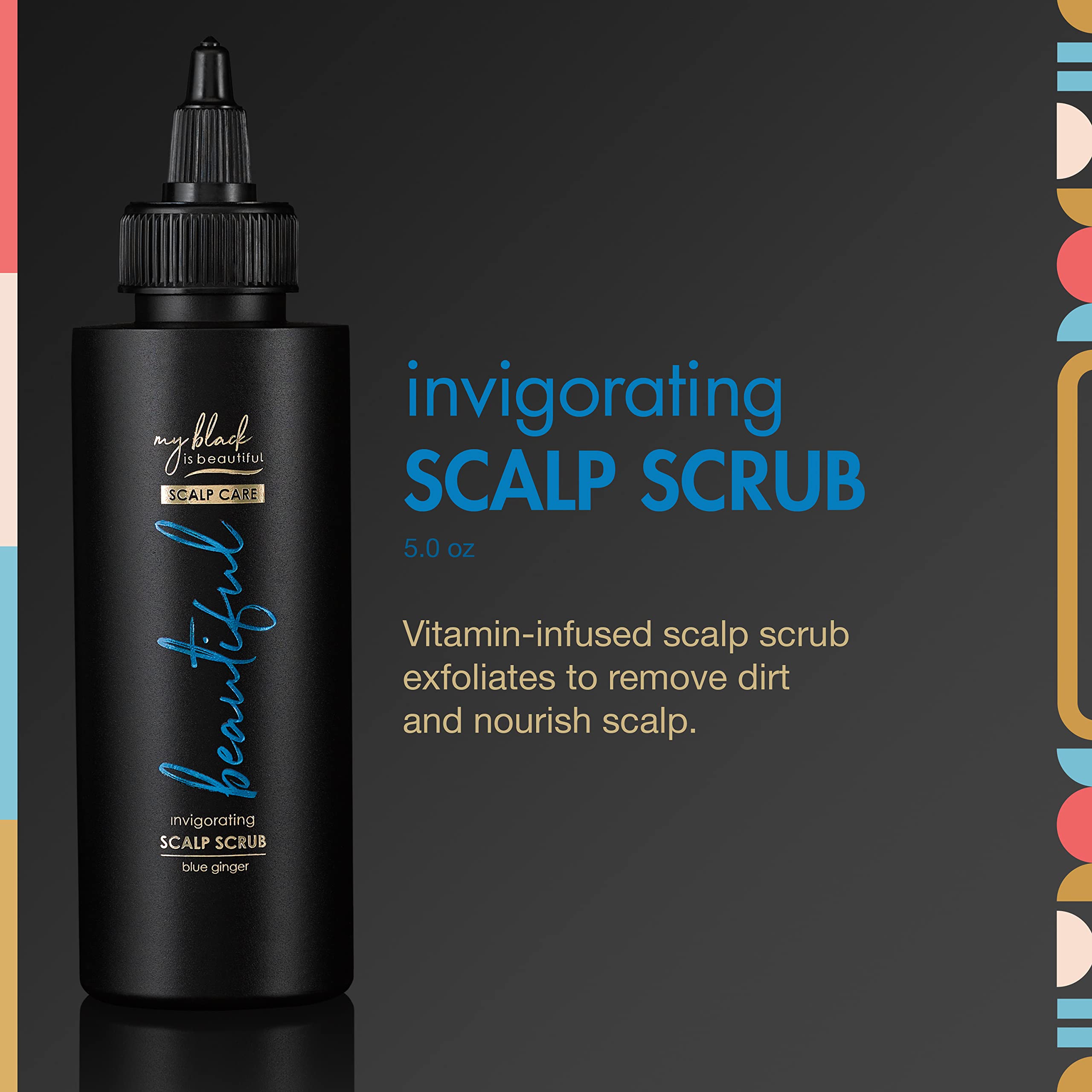 My Black is Beautiful Invigorating Scalp Scrub Treatment for Dry Scalp and Damaged Hair, Blue Ginger and Mint, 4.2 fl oz (Pack of 2)