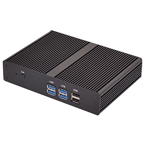 HUNSN Fanless Mini PC, Desktop Computer, HTPC, Kodi Box, Intel Pentium 3825U 3695U, Windows 11 or Linux Ubuntu, BM05, VGA, HDMI, LAN, 4 x USB3.0, 2 x USB2.0, 8G RAM, 256G SSD