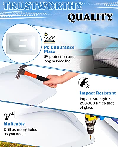 Nizzipum RV Skylight Thick RV Skylight Replacement Durable RV Skylight Cover 18”x26” Fitting 14" x 22" RV Skylight Dome Opening UV Resistant for Camper Trailer Skylight(Clear)