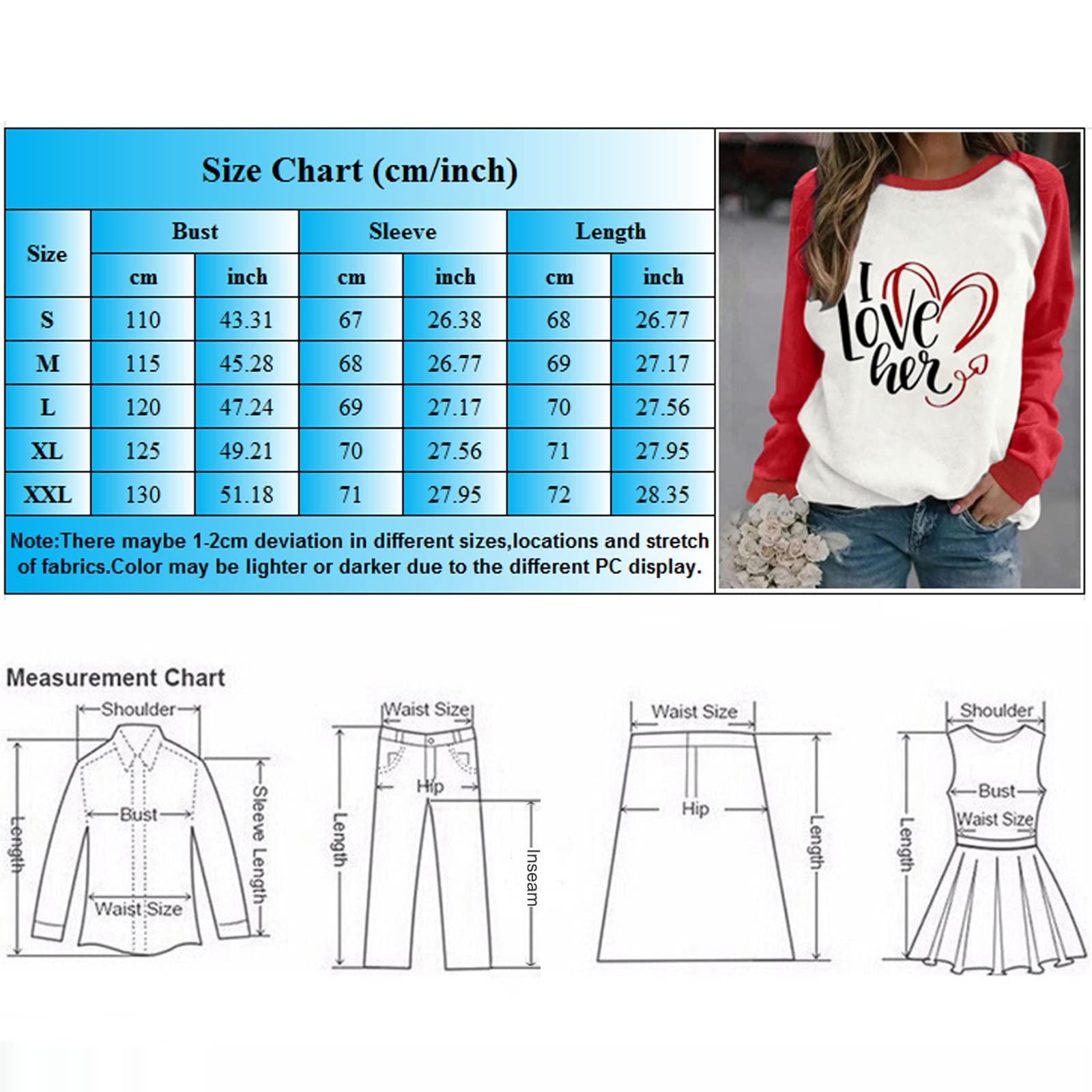 lnmuld Valentines Day Womens Casual Long Sleeve Crew Neck Letter Printed Pullover Hoodless Sweatshirts Distressed Tees Women Red