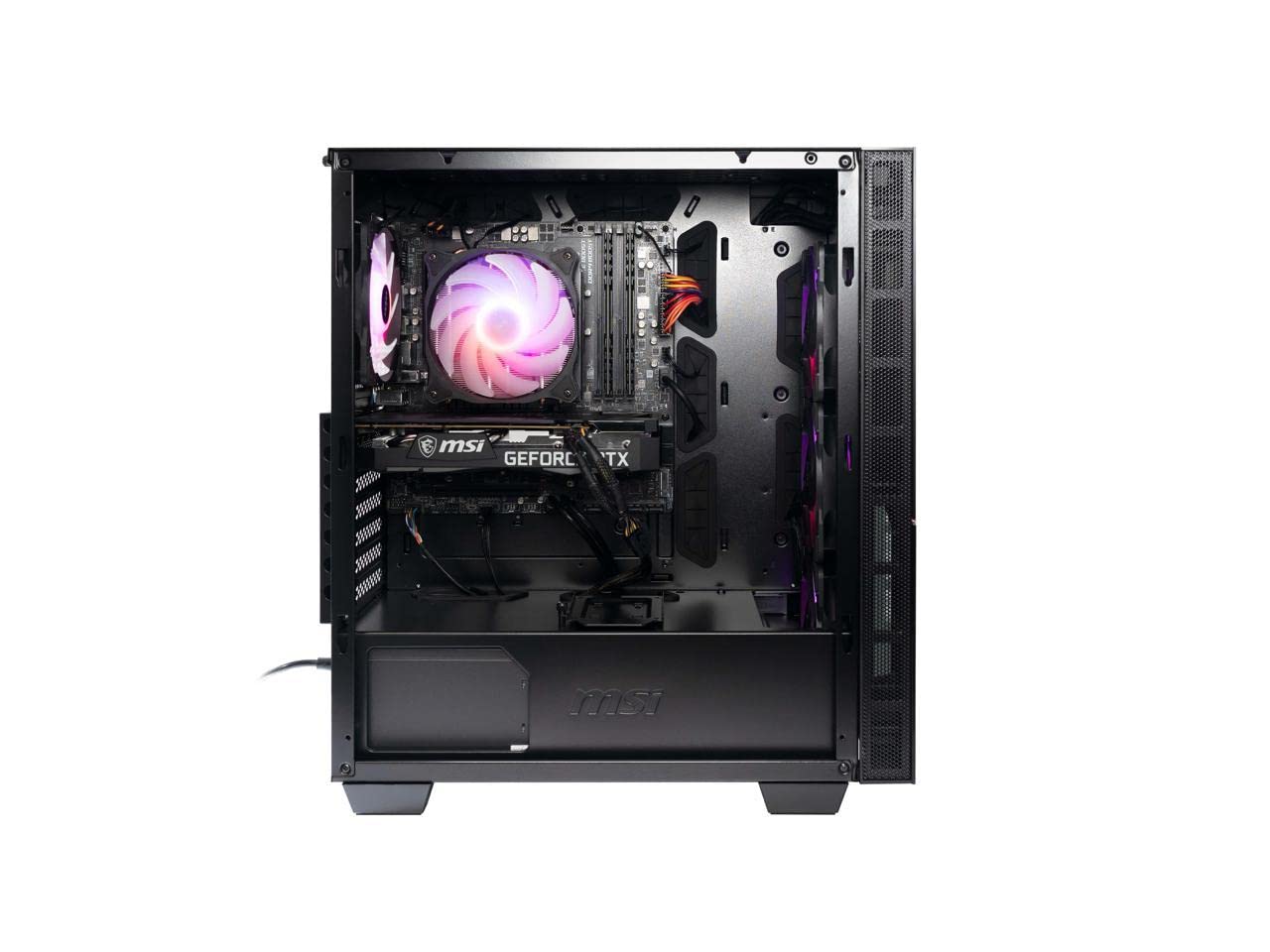 MSI Infinite ZS (Full) Gaming Desktop, AMD Ryzen R5-5600X, GeForce RTX 3050, 16GB Memory (Dual-CHL), 500GB SSD, WiFi 6, USB Type-C, VR-Ready, Windows 11 Home (5TH-401US)
