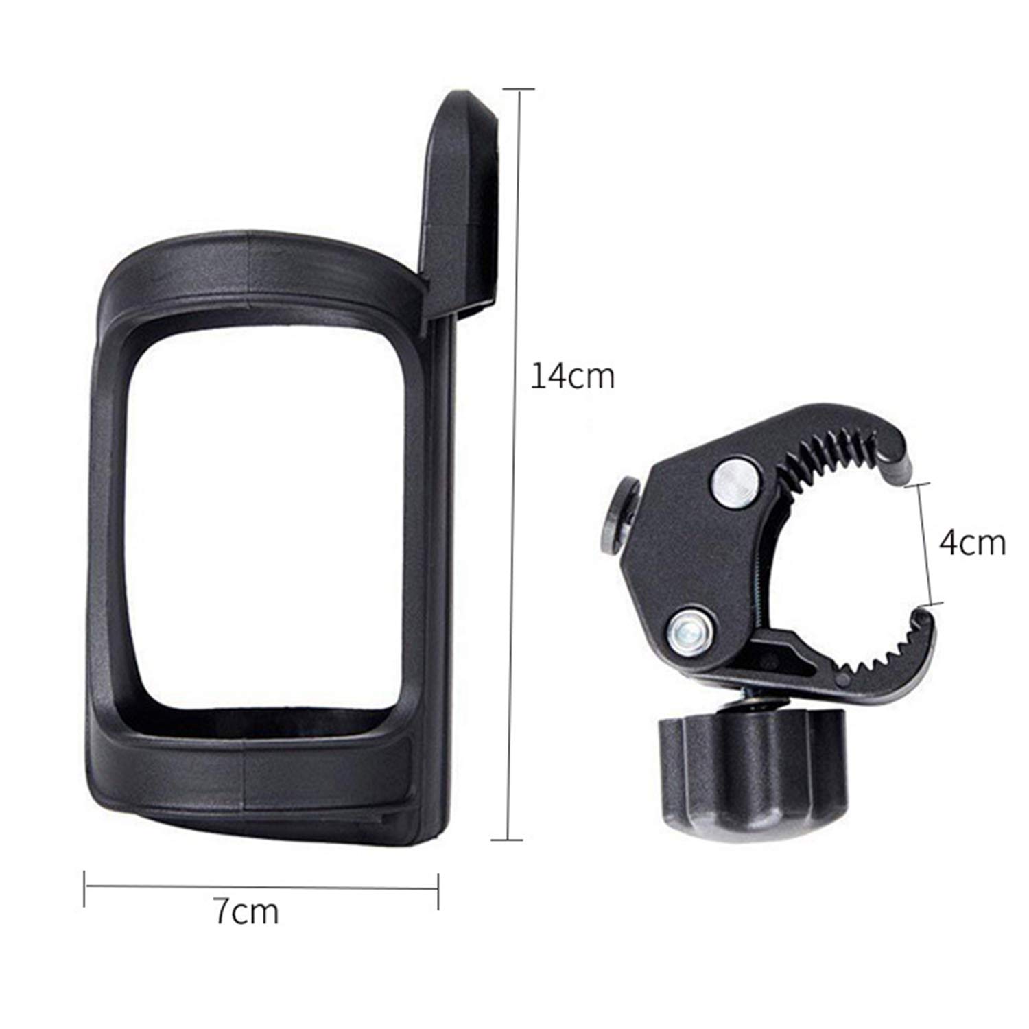 Joyooss Stroller Cup Holder, Universal Cup Holder with Adjustable Clamp, Suitable for Bike, Wheelchair, Walker, Shopping Cart, 2 Pack