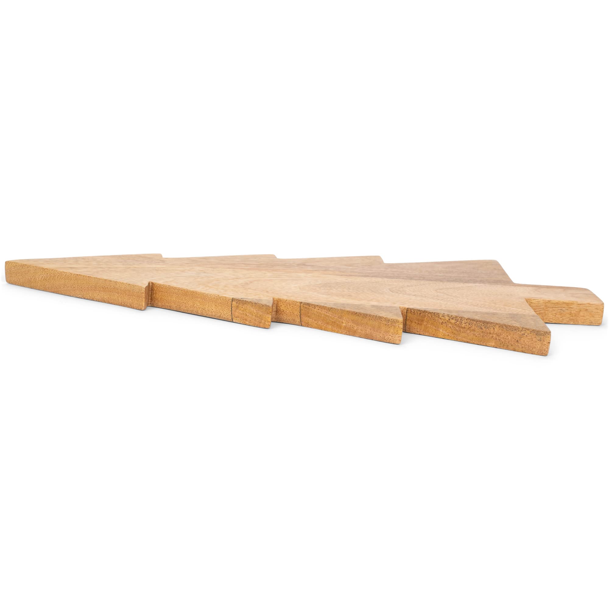 Mary Square Natural Brown Christmas Tree 15 x 7.5 Mango Wood Christmas Cheese Cutting Board