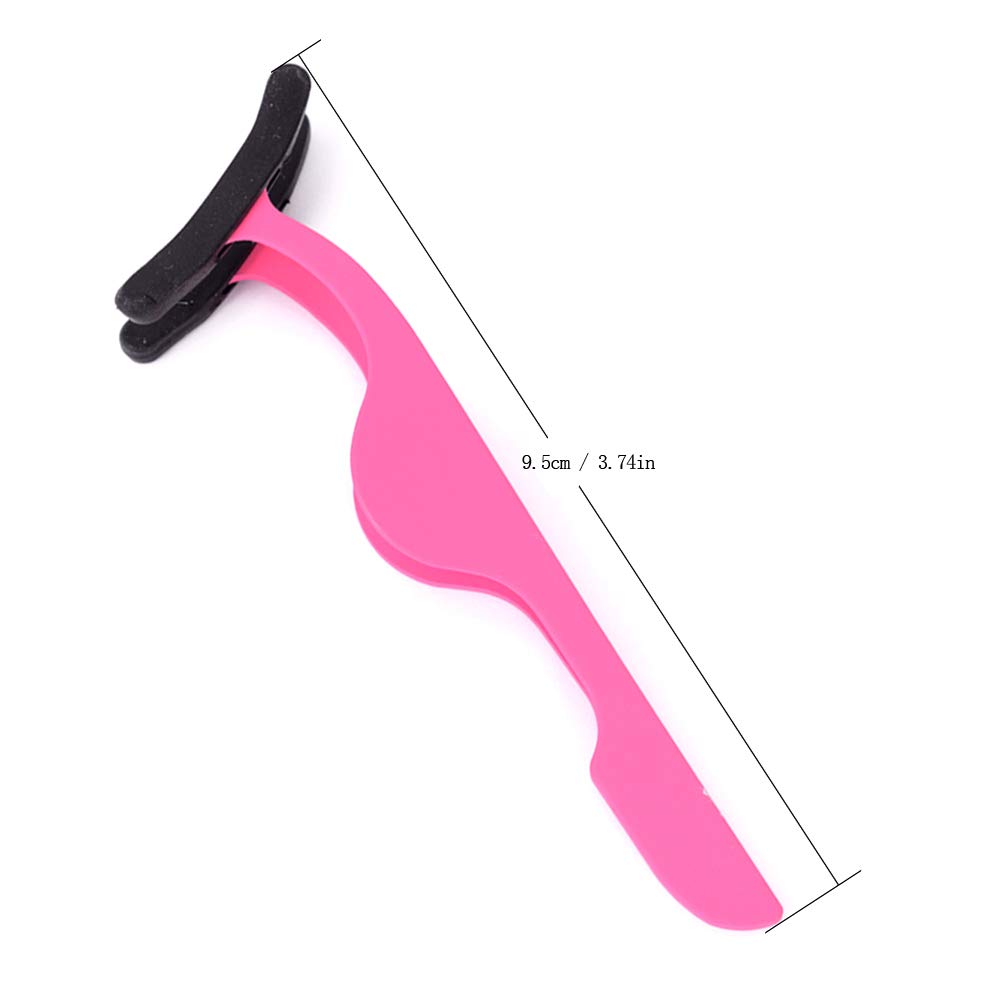 HOYUJI False eyelash applicator, eyelash extension tweezers silicone sleeve tweezers for easy application and removal of magnetic eyelashes - Adjust and repair your eyelashes (pink)