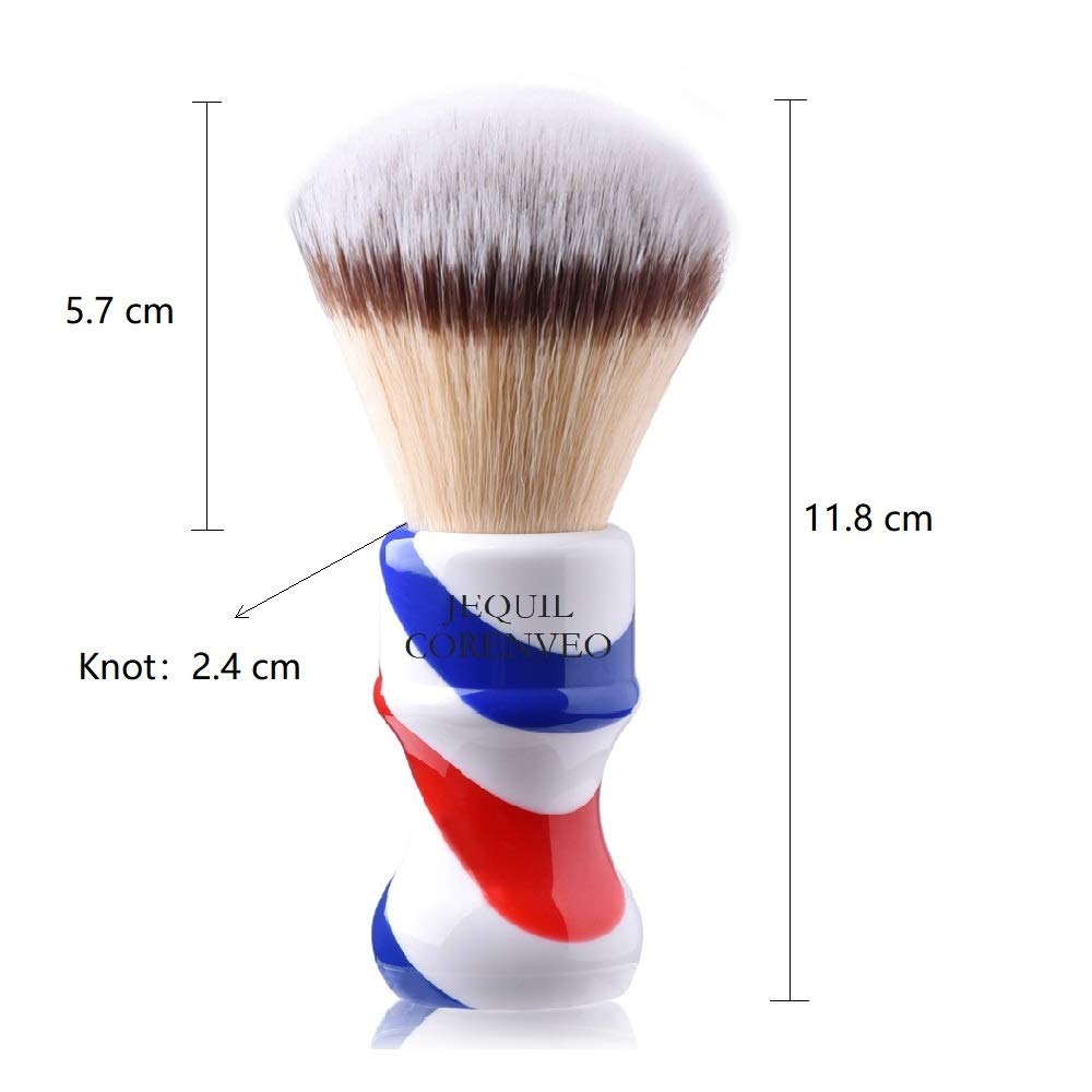 Je&Co Luxury Shaving Brush for Men, 24mm Dense Knot with Classical Handle