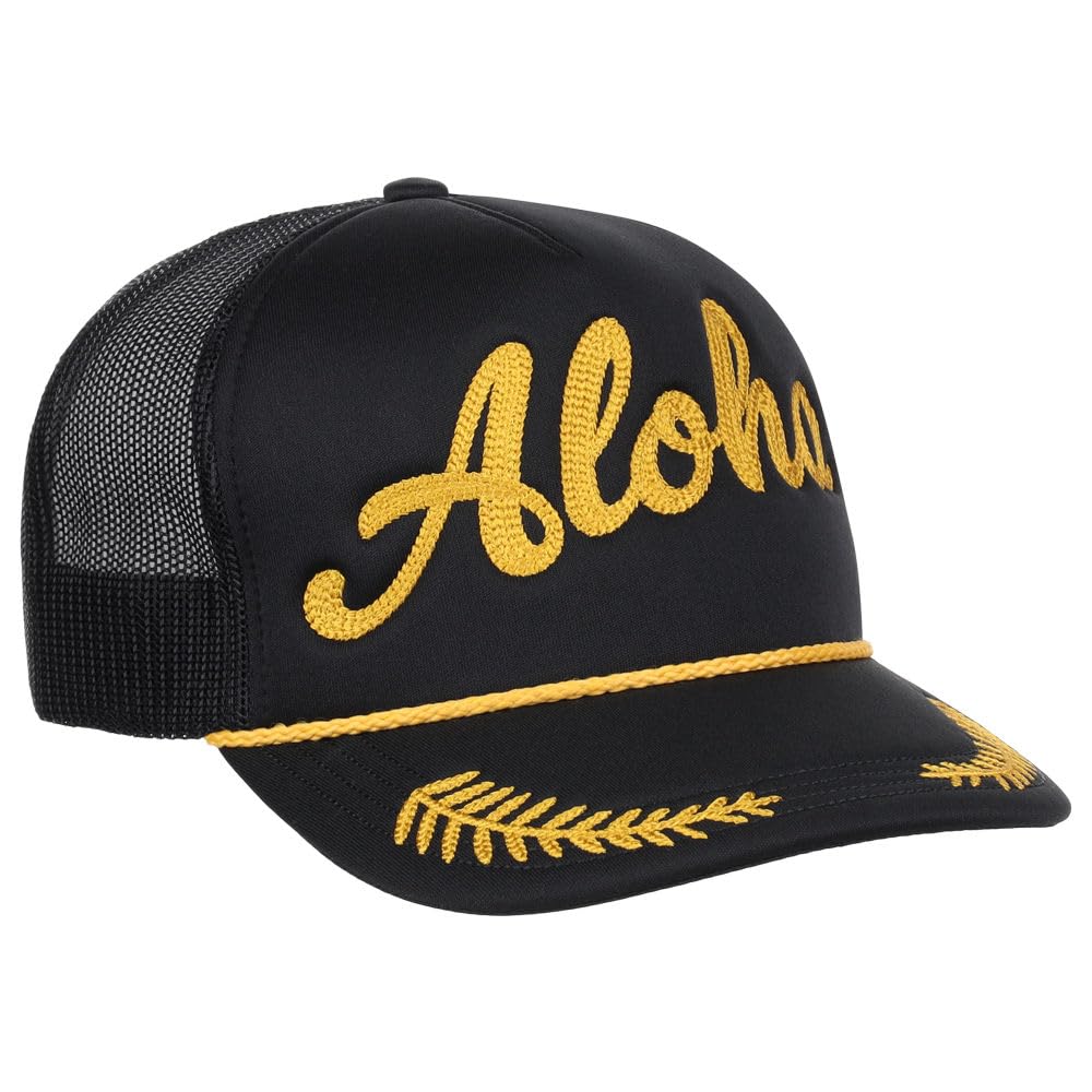 Local Crowns Hawaii Views 2.0 Trucker Adjustable Snapback Hat Black