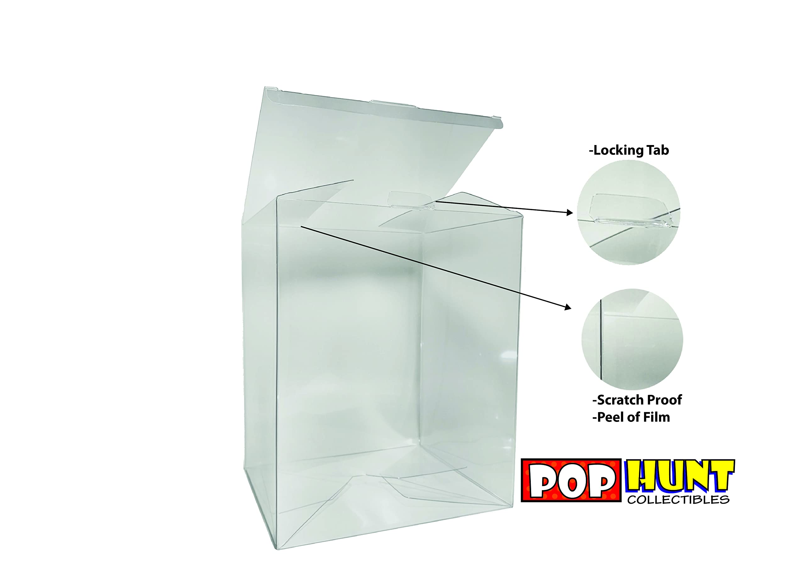 Pop Hunt Collectibles Pop Protector Case with Locking Tab and Anti Scratch Film for 4" Pops 30 Pack