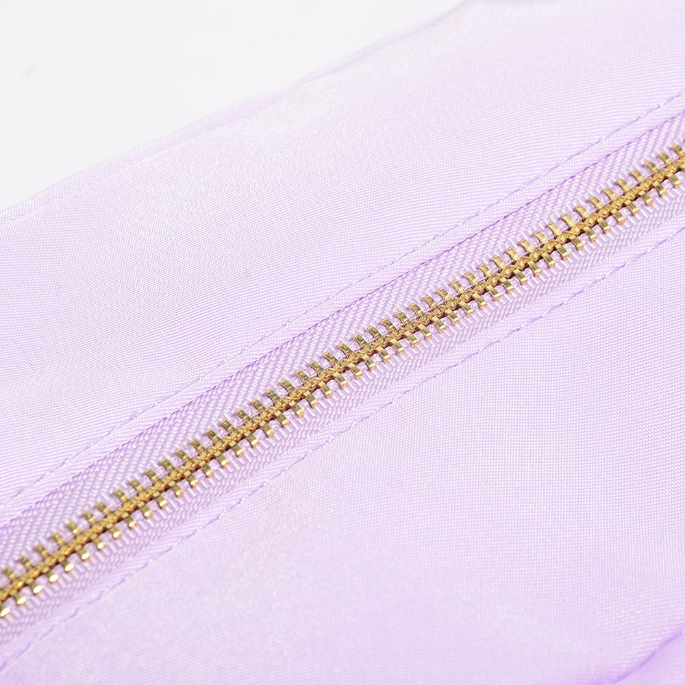 Kaymey Large Cosmetic Bag Makeup Pouch Bag Case Nylon Travel Set (Purple, L)