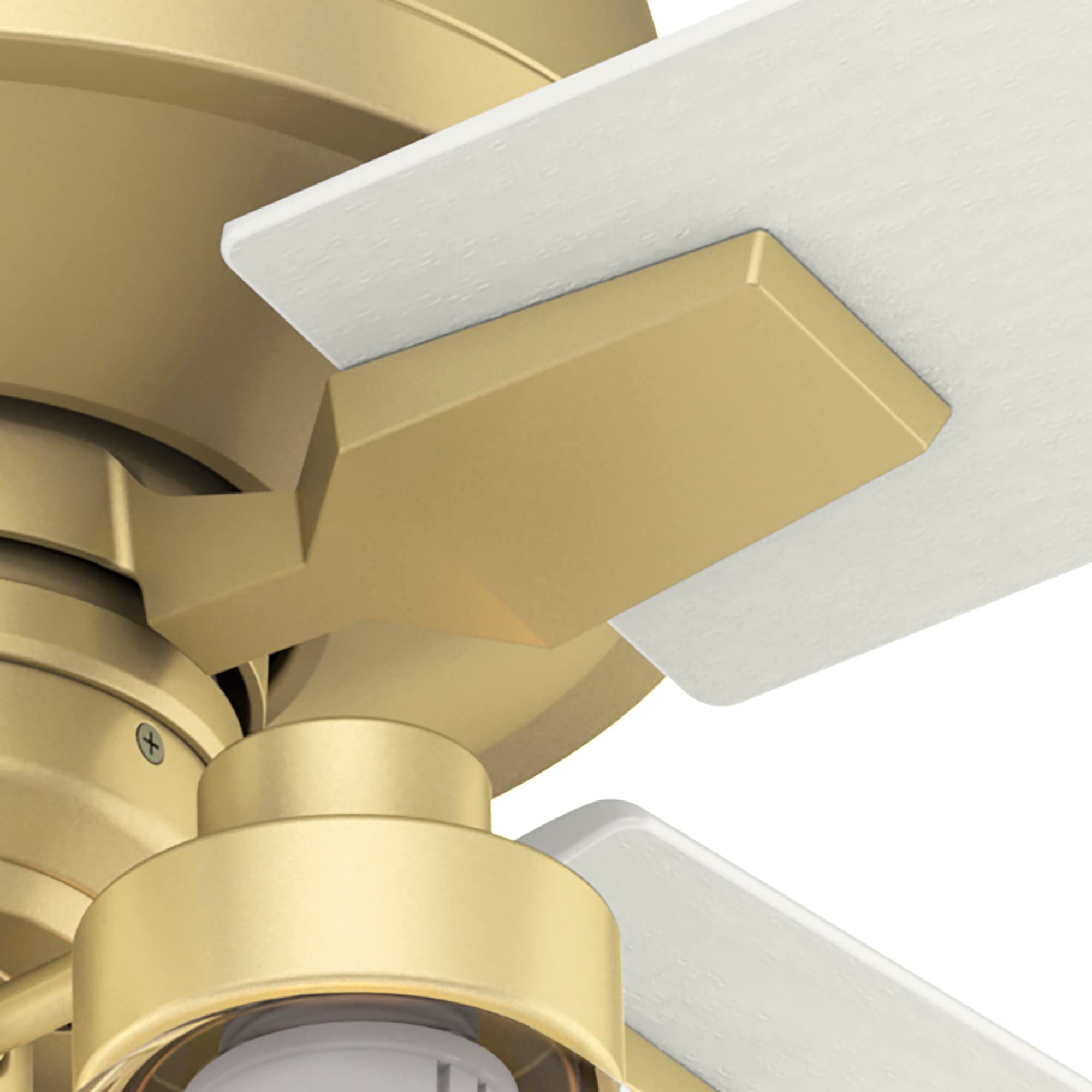 Hunter Fan Company 59651 Viven Ceiling Fan, 52, Modern Brass Finish