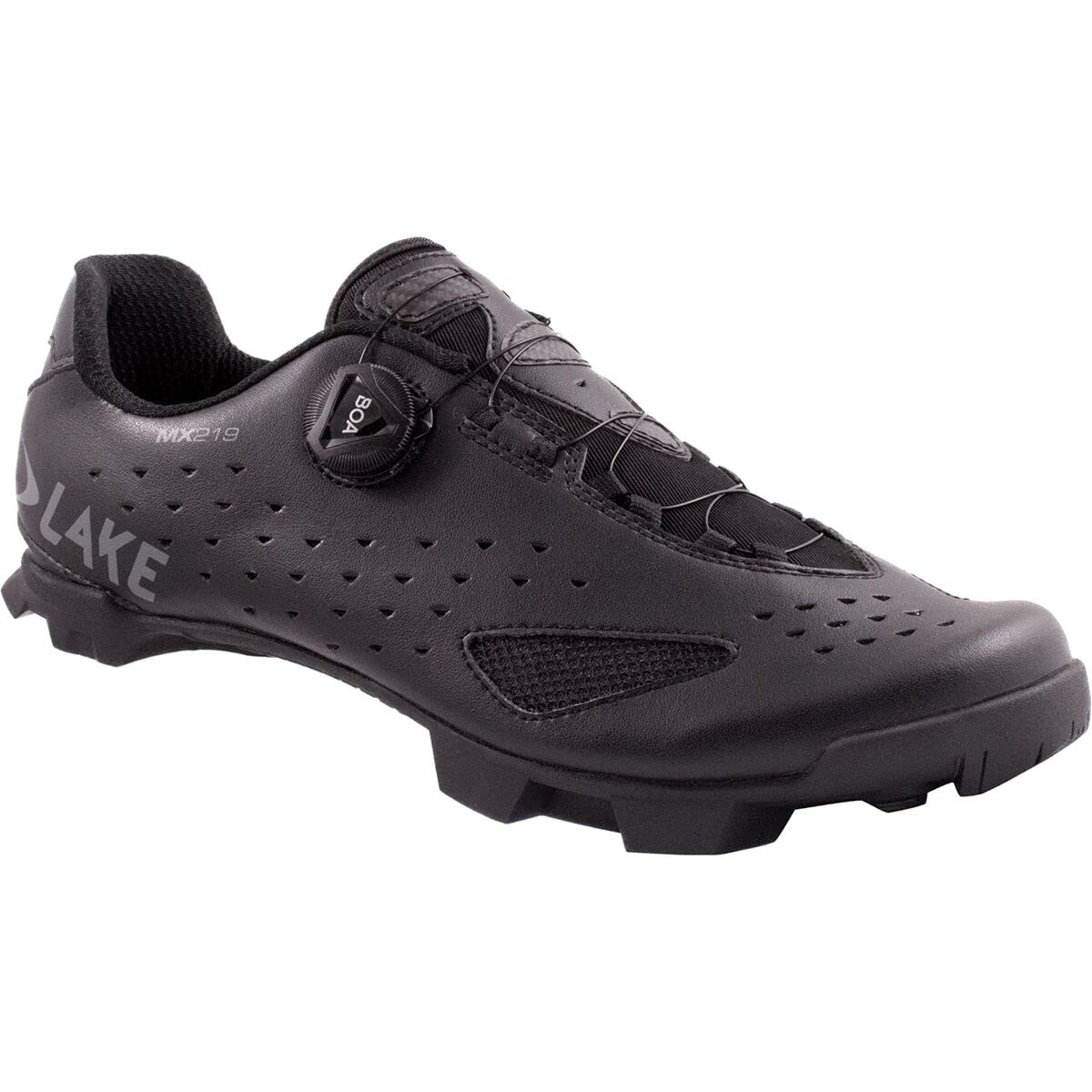Lake Mx219 Cycling Shoe - Men's Black/Grey, 47.0