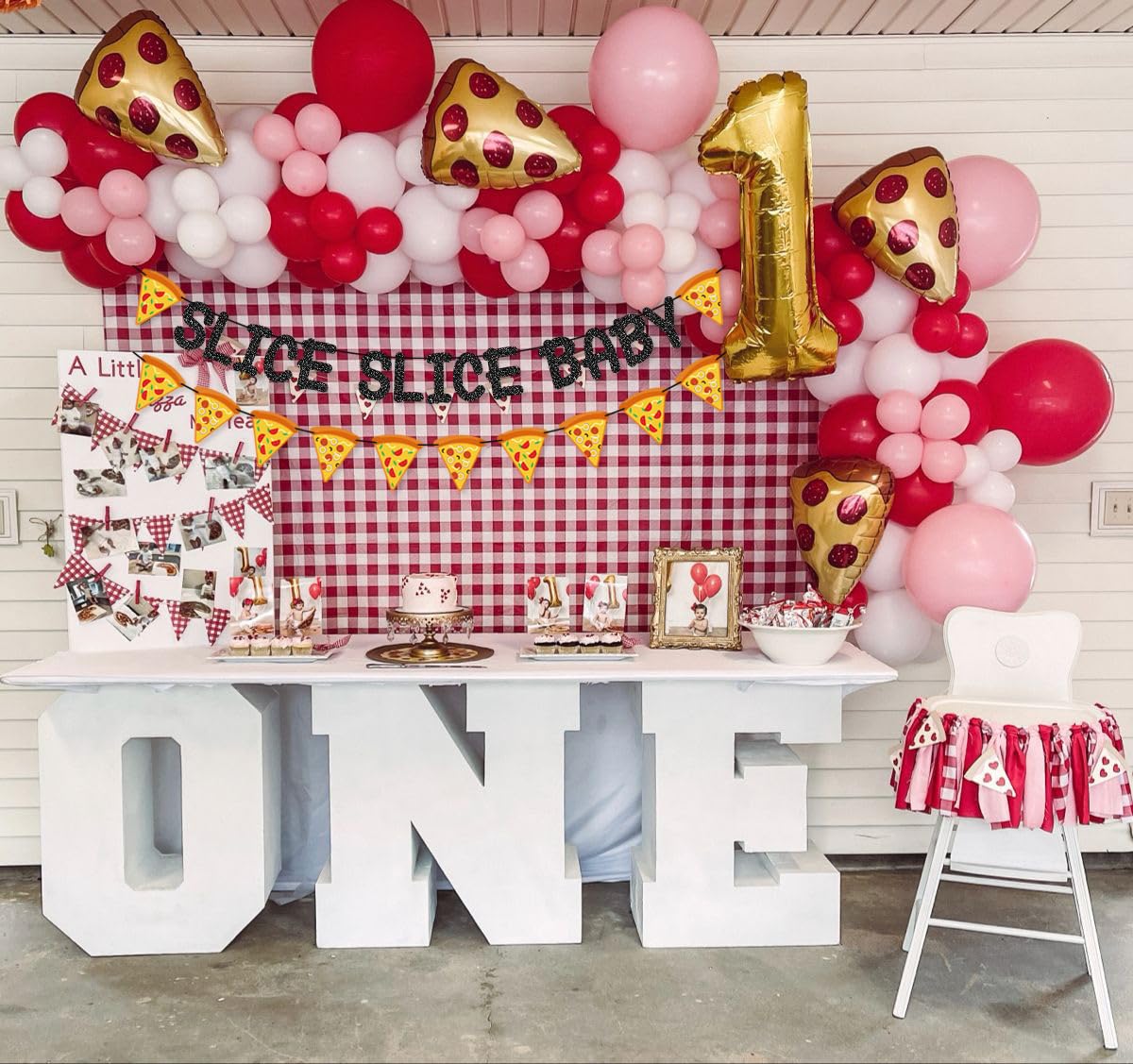 Slice Slice Baby Banner Garland for Pizza Baby Shower Decorations